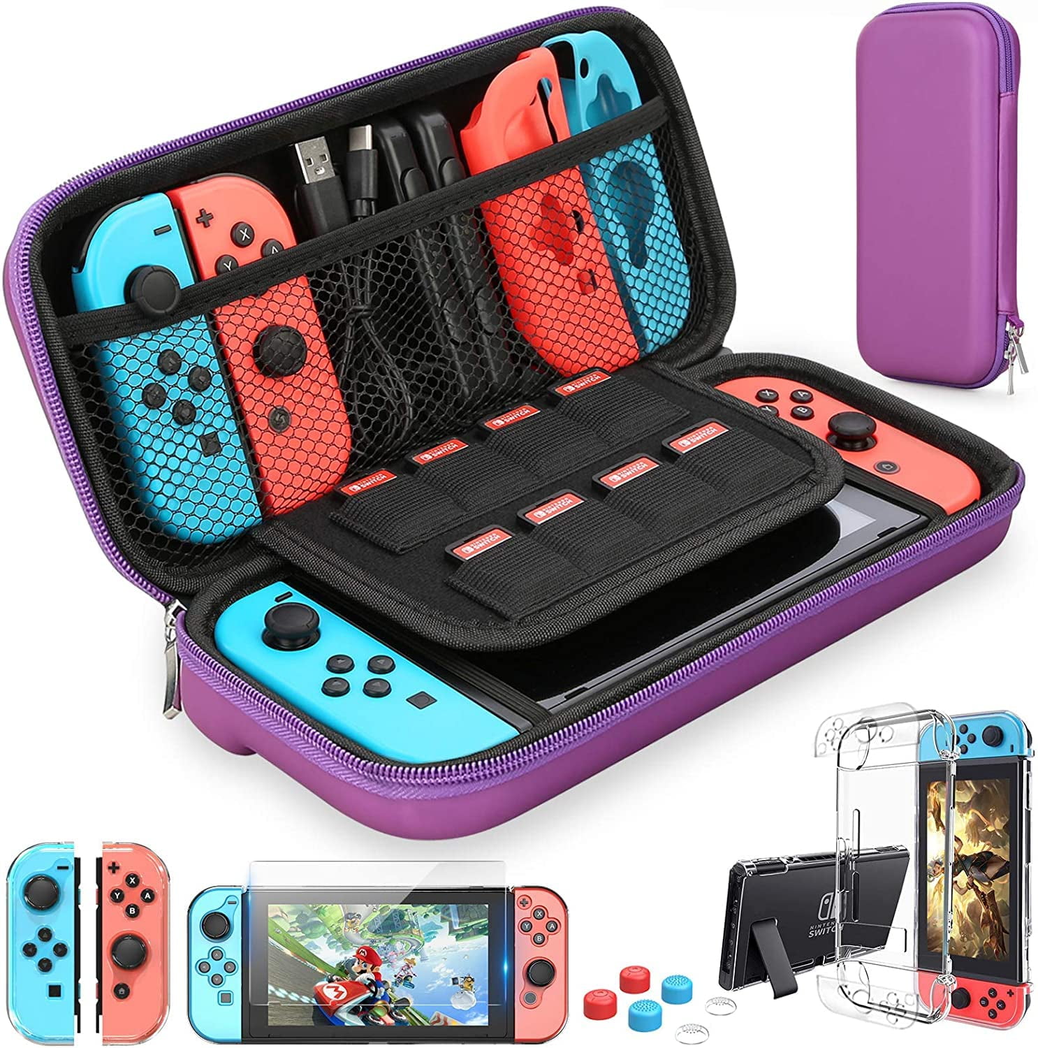 HEYSTOP Switch Carrying Case for Nintendo Switch Case with Screen ...