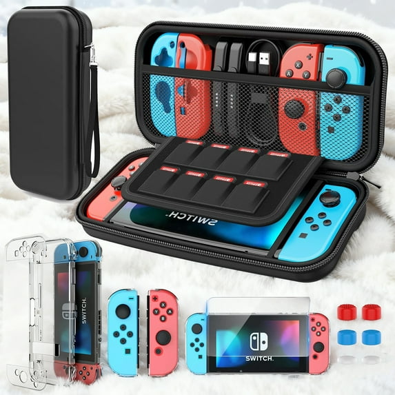 HEYSTOP Switch Case for Nintendo Switch, 12 in 1 Accessories Kit ...