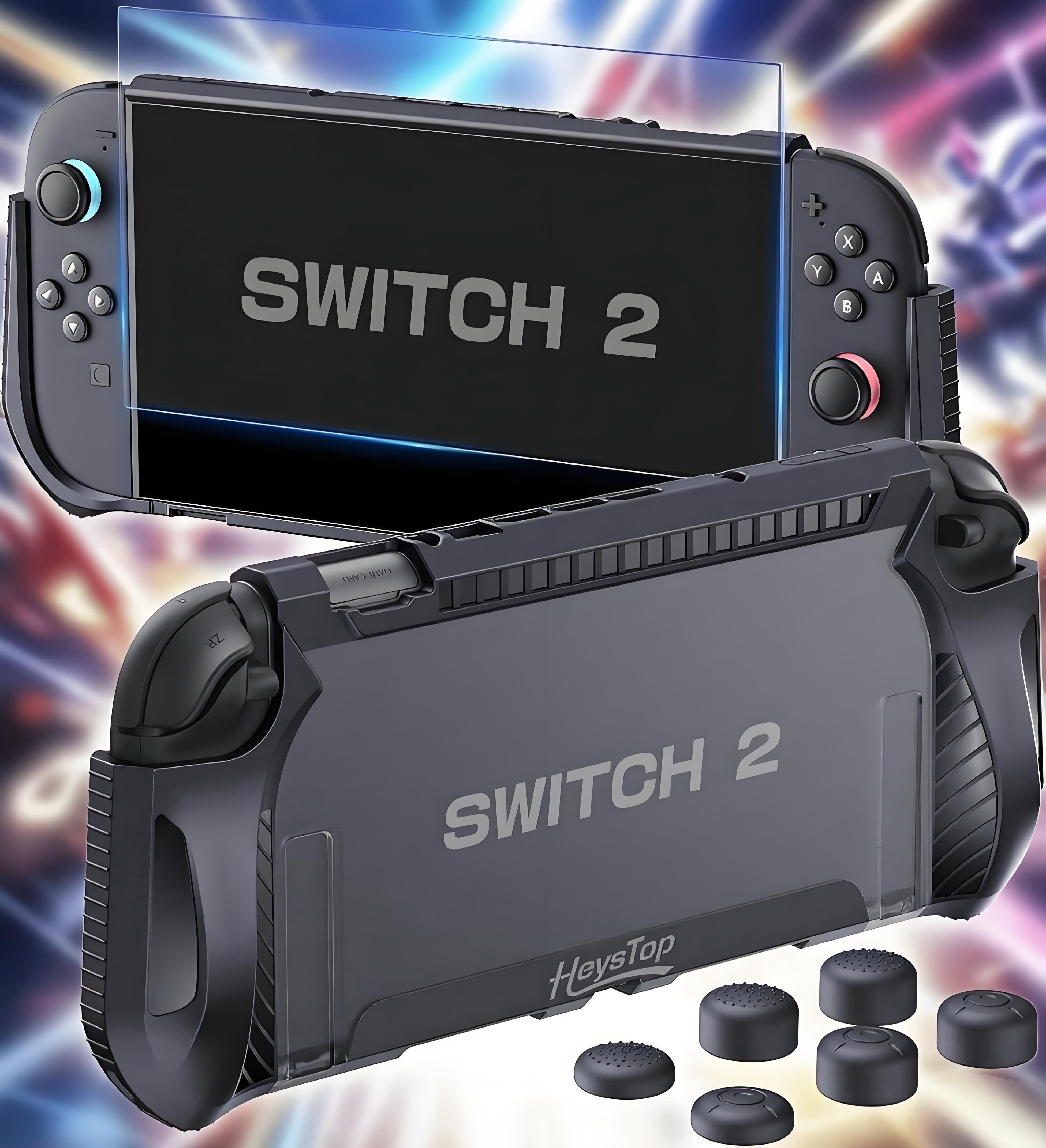 HEYSTOP TPU Protective Case for Switch 2 with Screen Protector & 6 ...