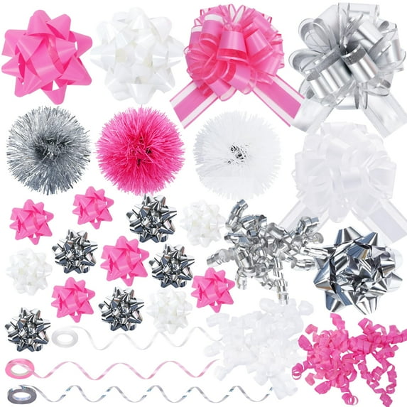 HEYTIMl 48 Pcs Christmas Gift Bows for Wrapping Assortment Set 42 Multi ...