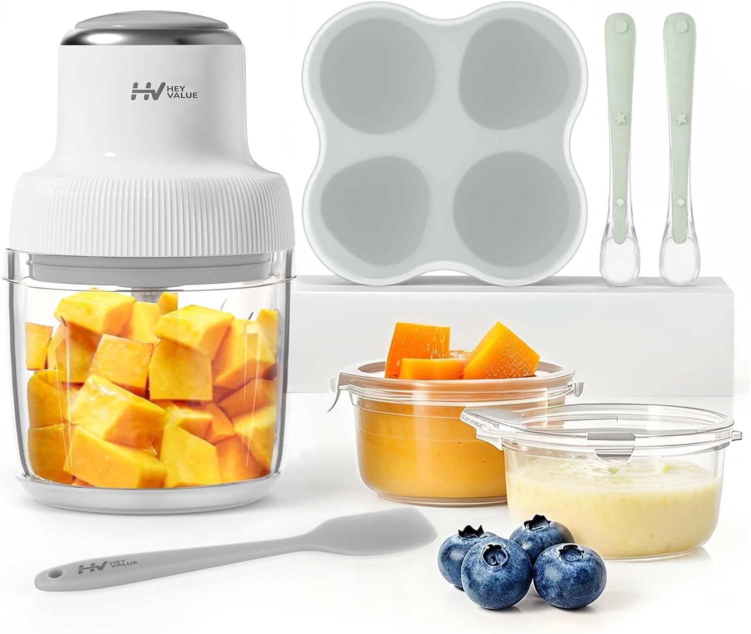Heyvalue, Baby Food Maker, 13-in-1 Blender Gift Set with Freezer Tray ...