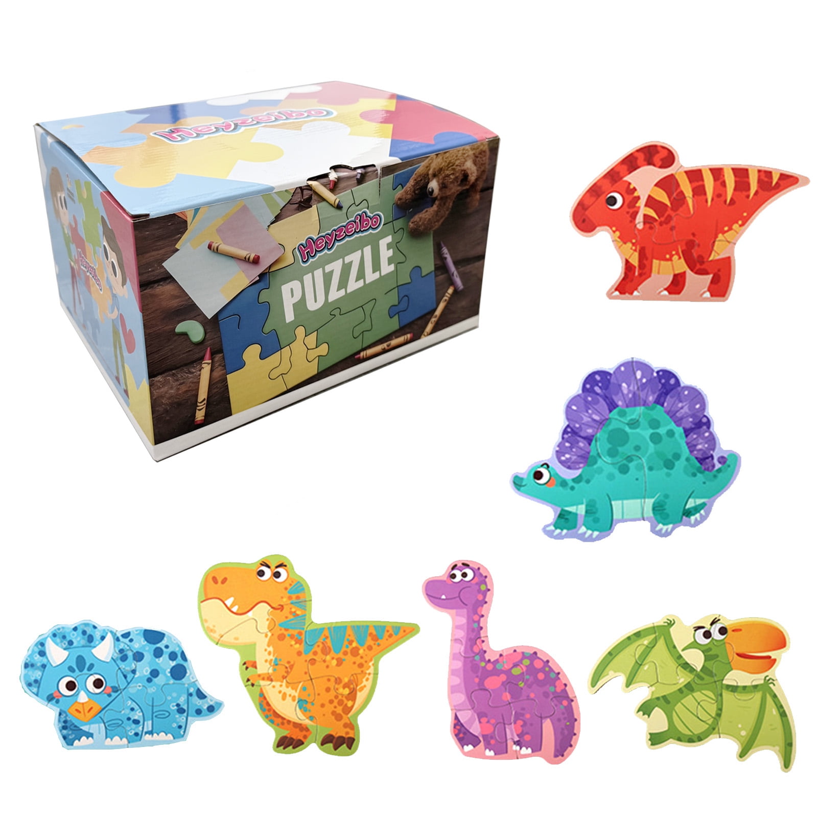 HEYZEIBO Dinosaur Puzzles 6-Piece Set - Walmart.com