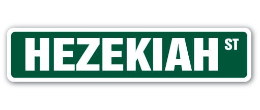 HEZEKIAH Street Sign Childrens Name Room Sign | Indoor/Outdoor | 30 ...