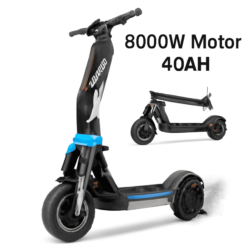 HEZZO Electric Scooter for Adults 60V 8000W Dual Motor 40AH Battery ...