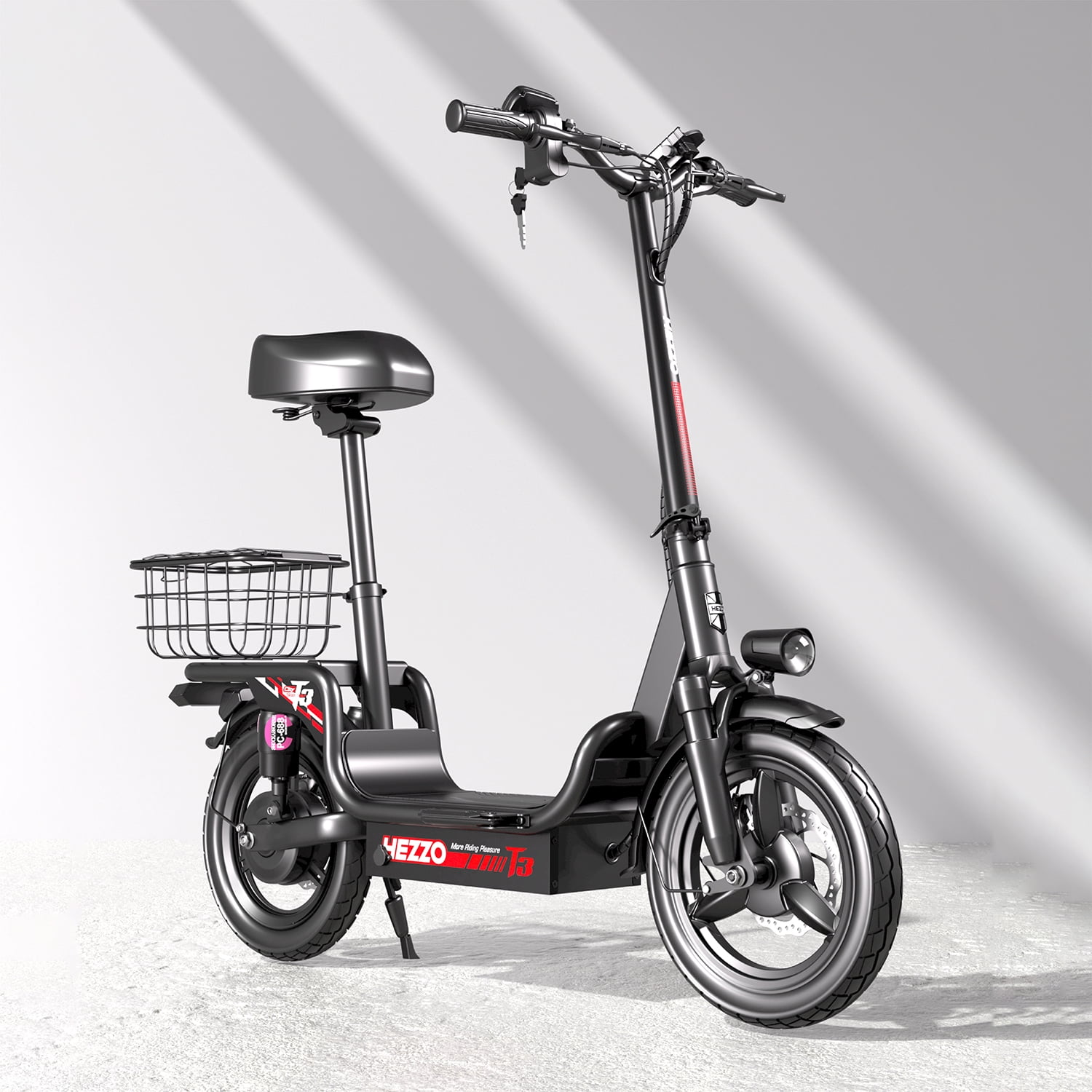 HEZZO T3 48V 500W High Speed Electric Scooter - Top Speed 20 mph, 25-28 ...