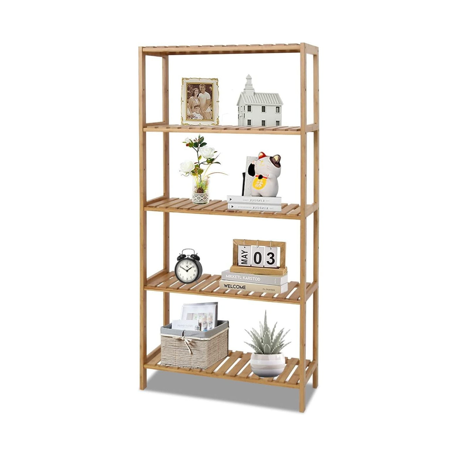 HElectQRIN 5-Tier Storage Shelving Rack Utility Shelf Multifunctional ...