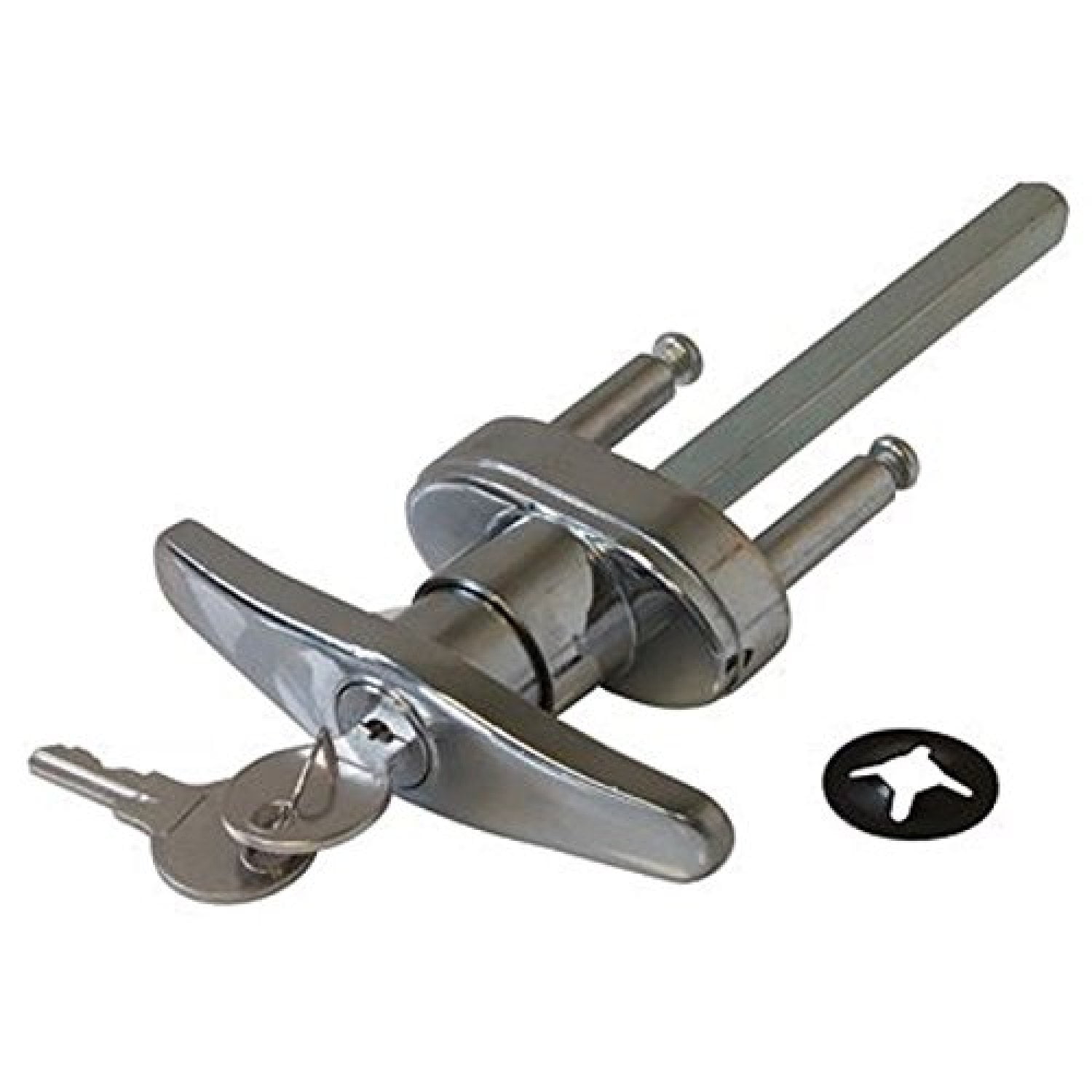 (HElectQRIN) Universal Replacement Garage Door Lock T Handle w/2 Keys ...
