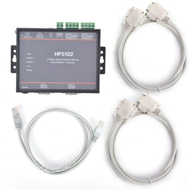HF-5122 Dual Serial Port to Ethernet RS232 / RS485 / RS422 Serial ...