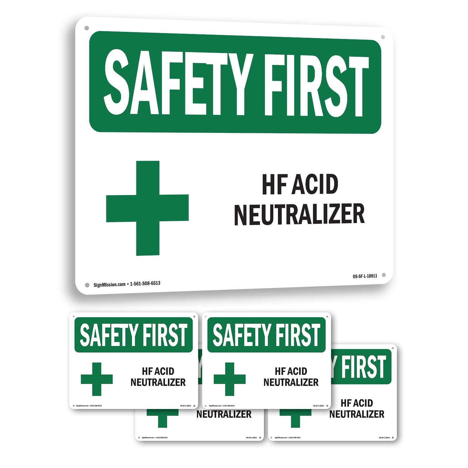 HF Acid Neutralizer OSHA SAFETY FIRST Aluminum Sign 24 Inch x 18 Inch ...