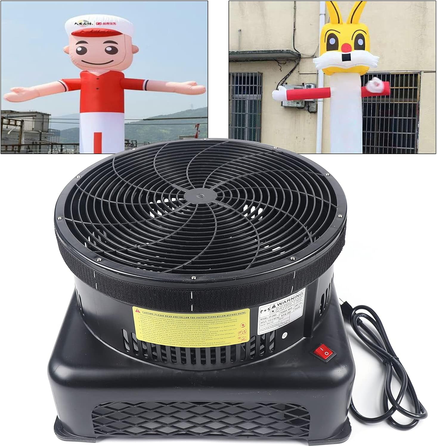 HF-D950 17.7inch Inflatable Puppet Dancer Blower, 110V 950W 420pa Wind ...