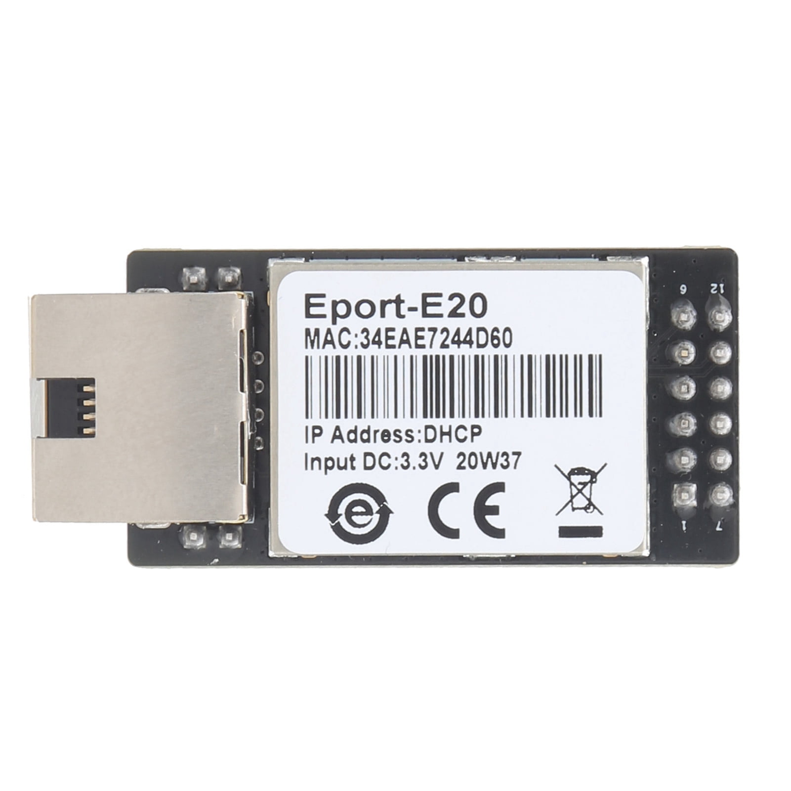 HF-E20 Serial To Ethernet RJ45 Module For FreeRTOS - Networking Device, Plastic, TTL Interface ...