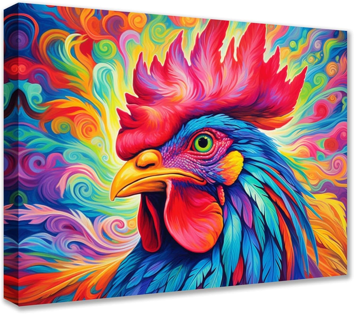 HFDF 1 Pieces Kitchen Wall Art Chicken Decor Farm Animal Colorful ...