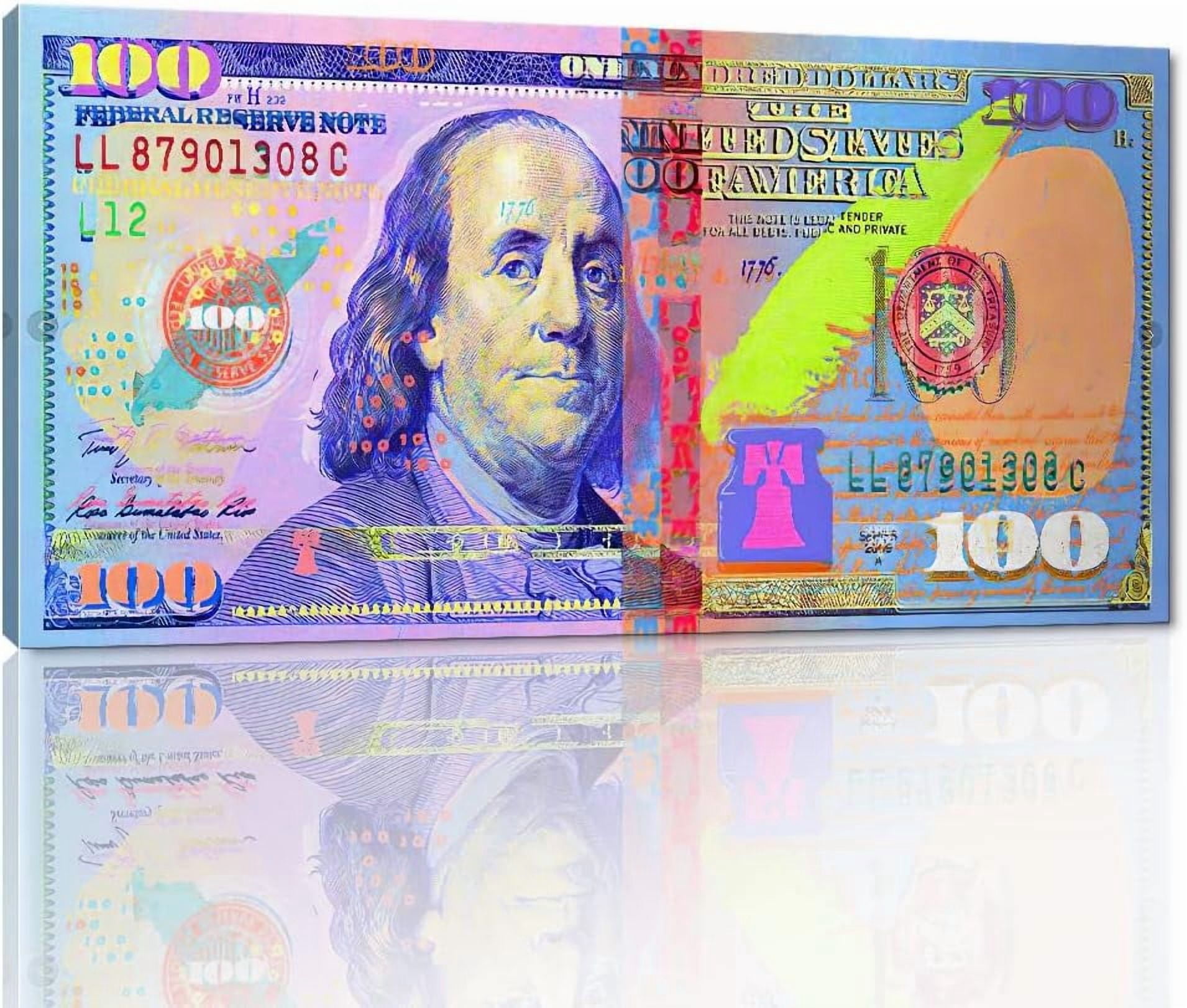 HFDF Artwork for Home Walls Large Money Bill Canvas Work Pictures for ...