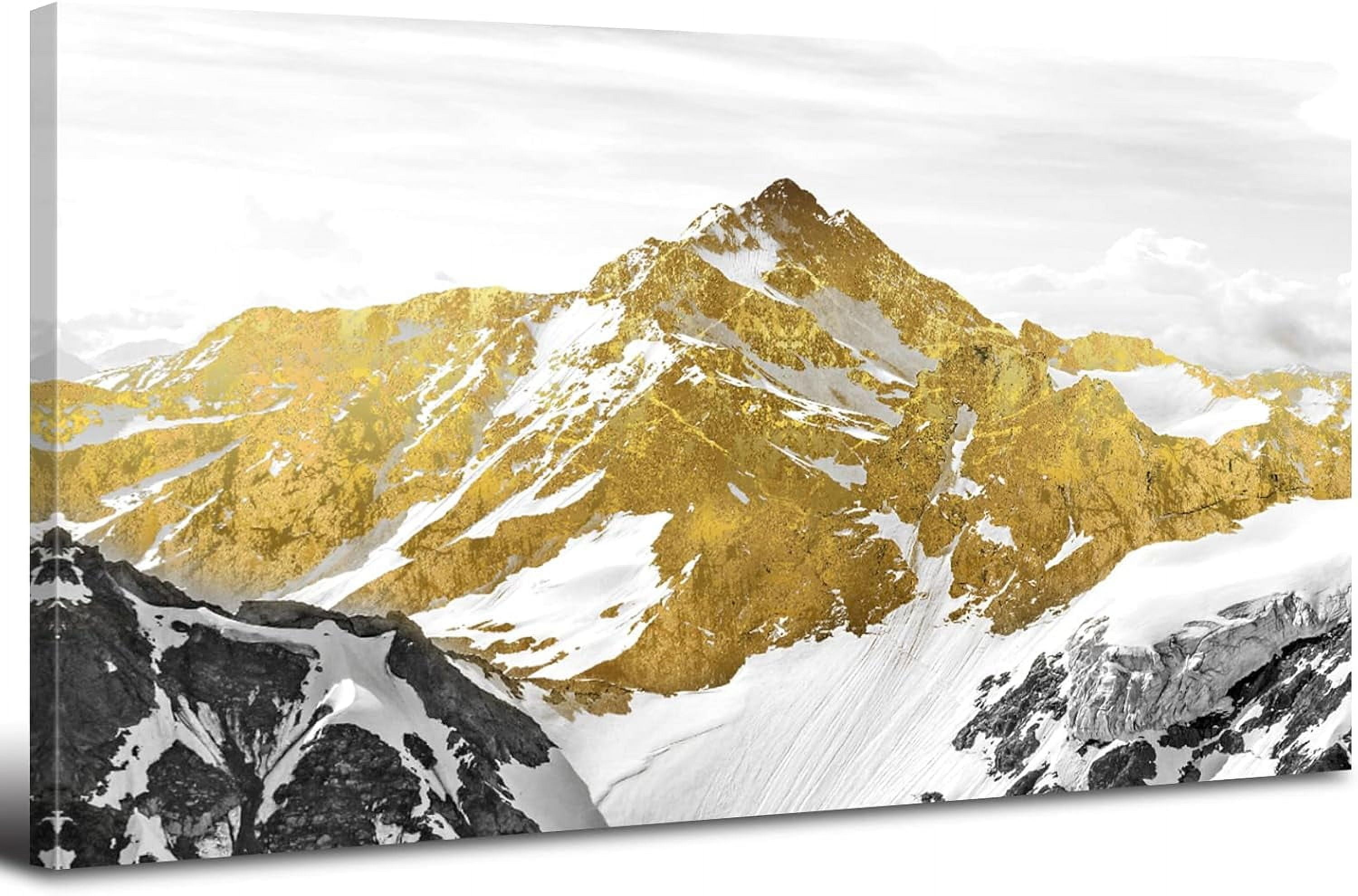 HFDF Autumn Forest Canvas Wall Art Panoramic Red Trees Scenery Painting ...