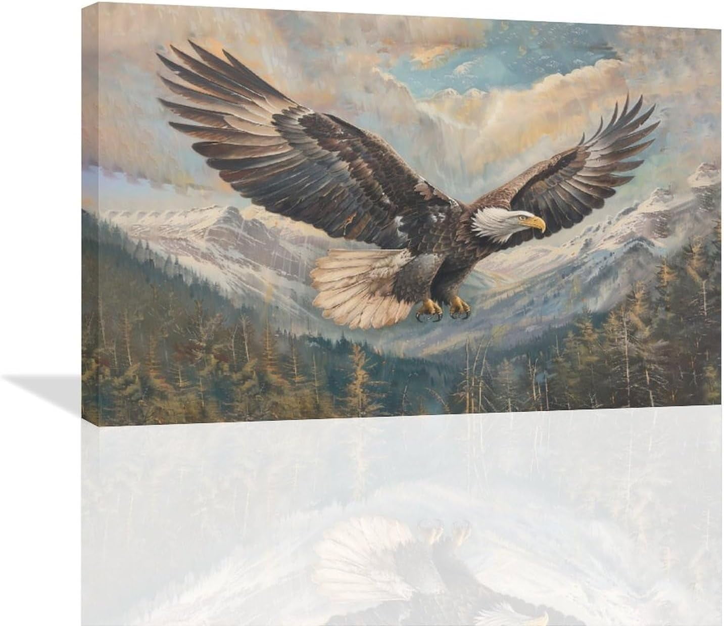 HFDF Bald Eagle Wall Art American Flying Eagle Pictures Wall Decor ...