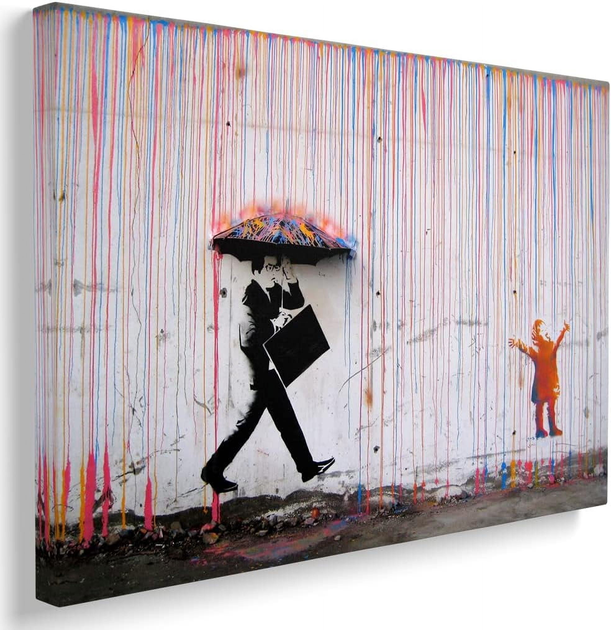 HFDF Banksy Canvas Wall Art Graffiti Poster Prints Street Decor ...