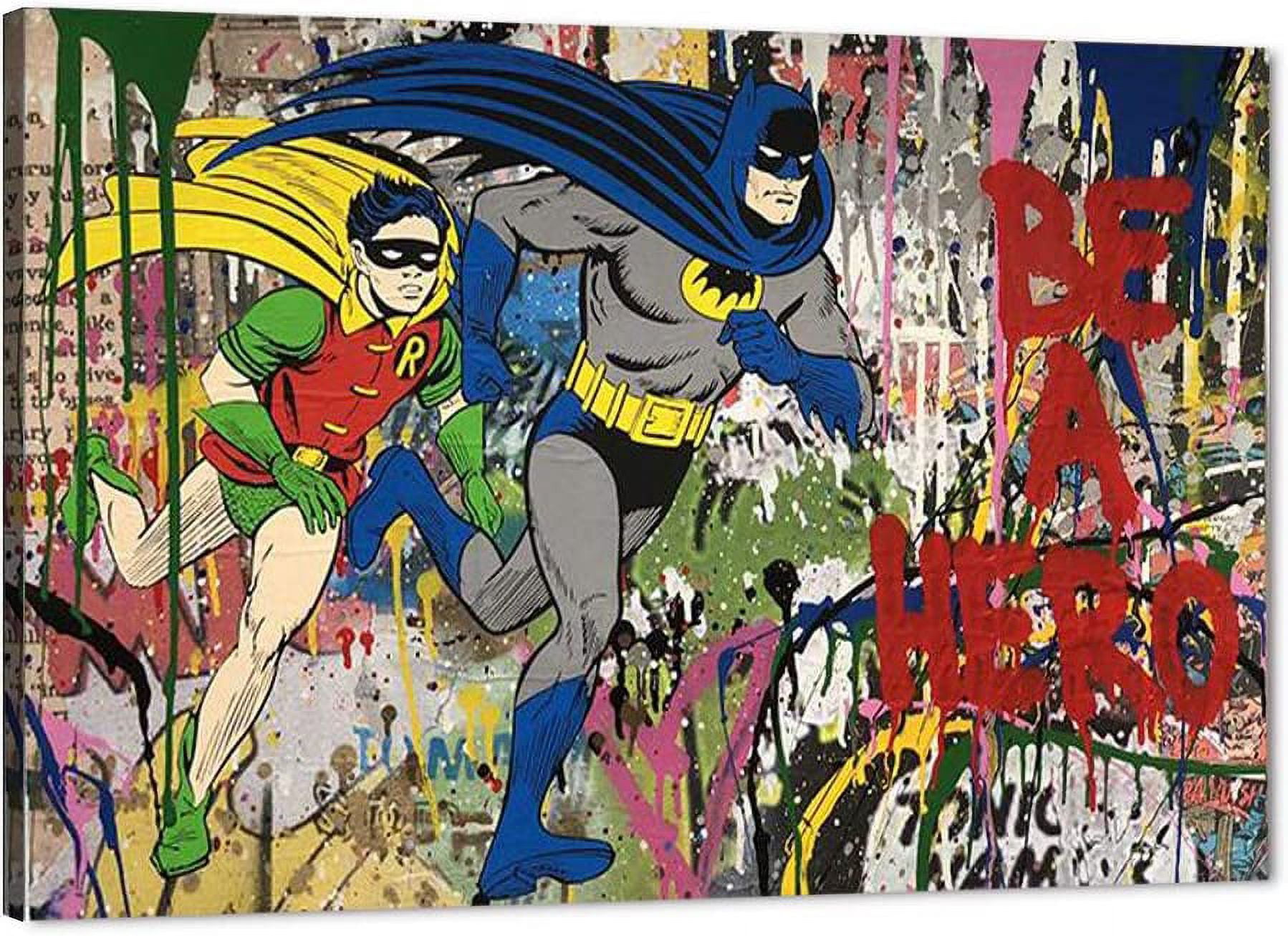 HFDF Banksy Superhero Wall Art Paintings,spirational Canvas Paintings ...