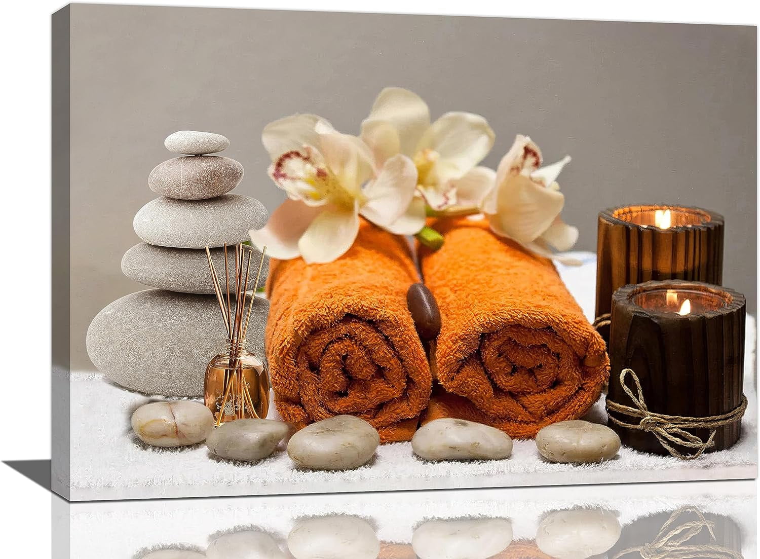 HFDF Bathroom Wall Art Zen Bathroom Decor Zen Meditation Stone Canvas ...