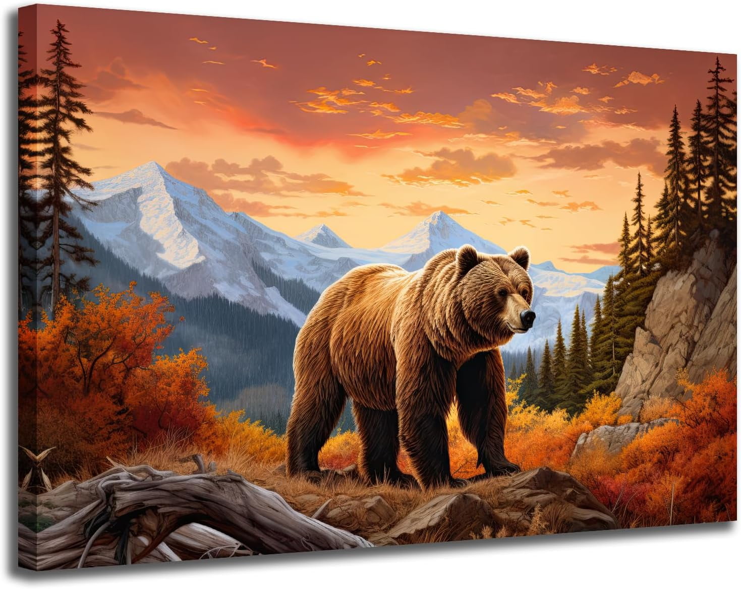 HFDF Blue Canvas Wall Art Modern Abstract Wall Decor for Living Room ...