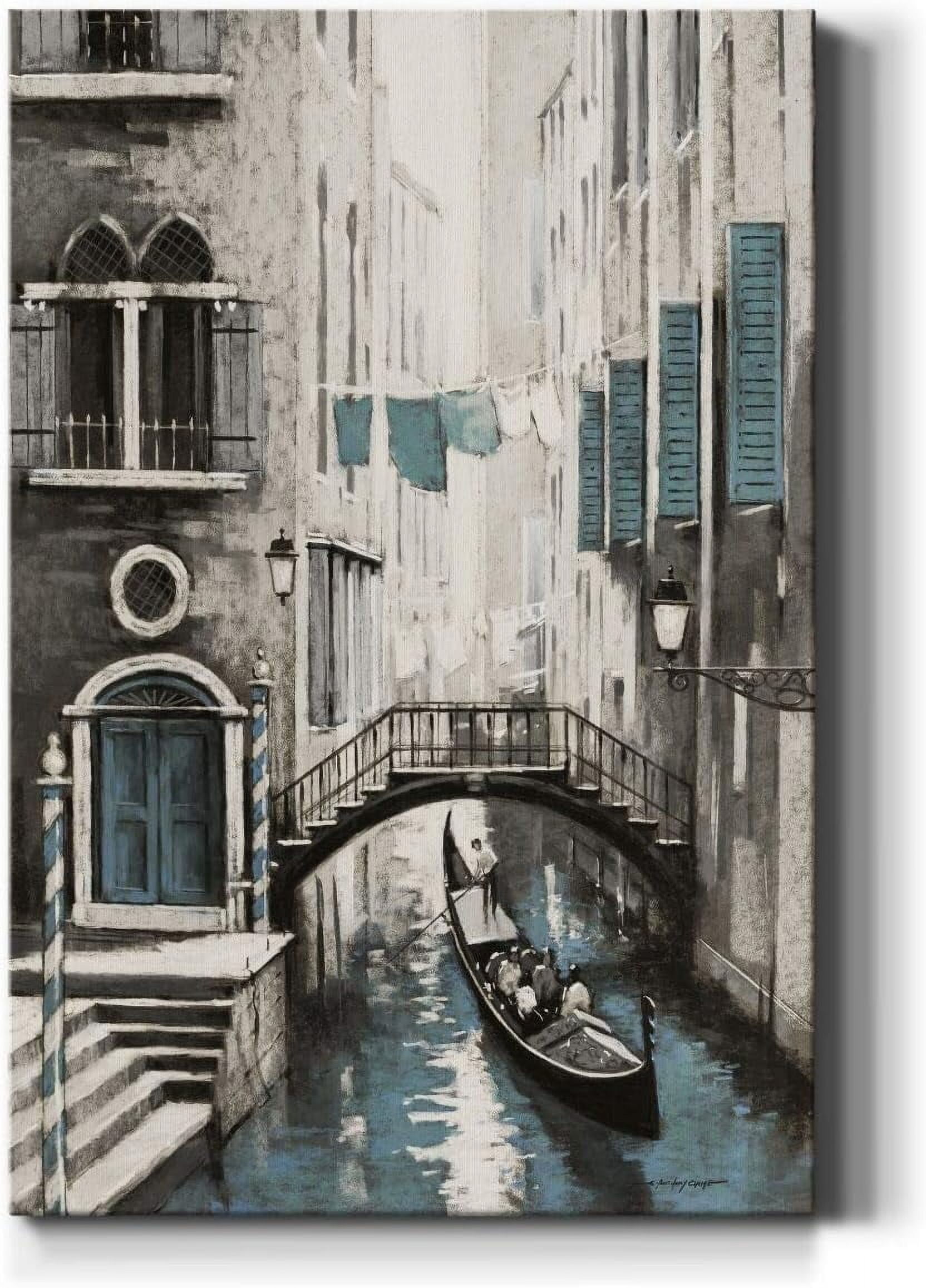 HFDF Canvas Architectural Artwork for Office Gandola Ride Venice Water ...