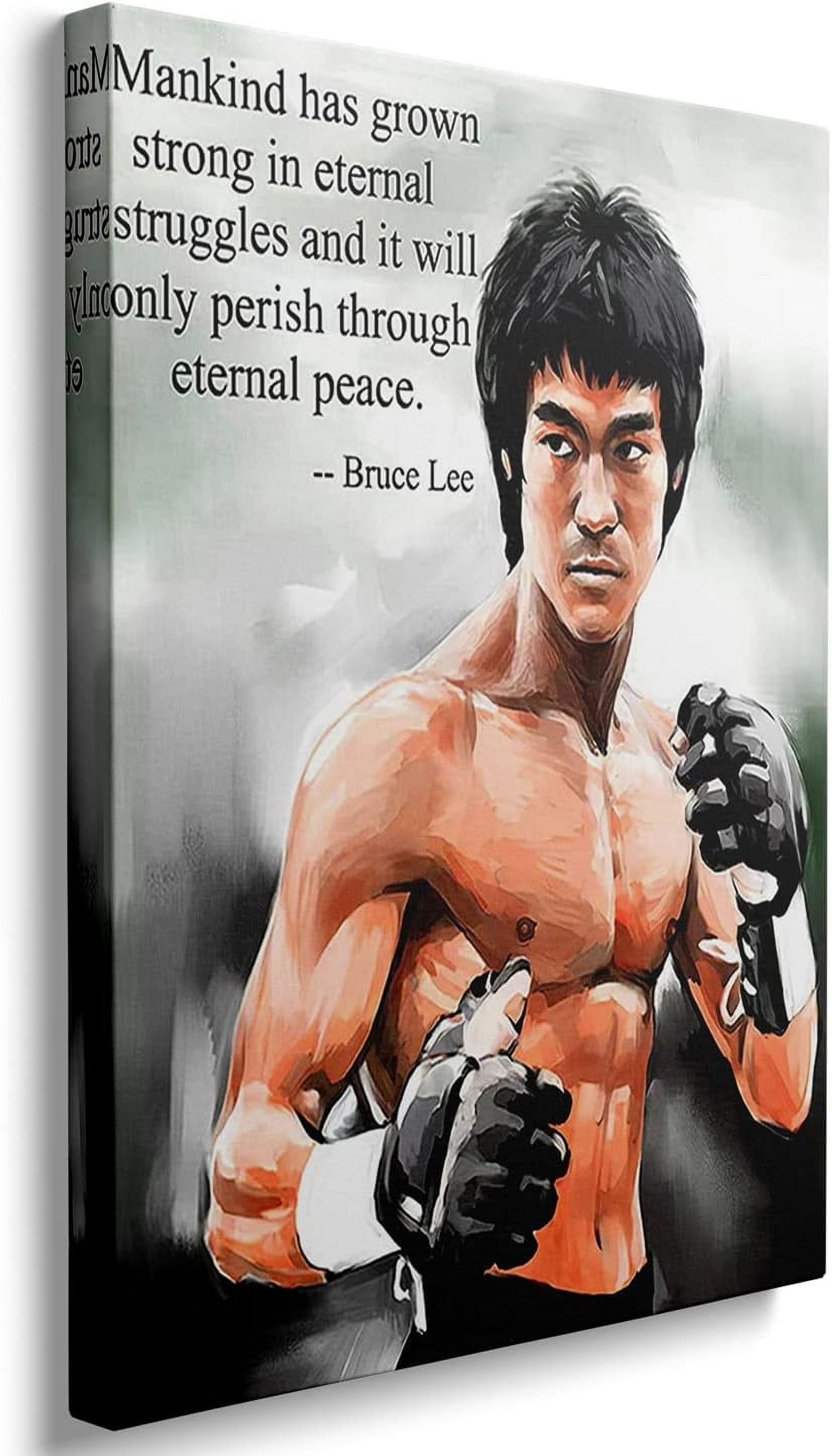 HFDF Canvas Art Prts for Bruce Lee Positive Quotes Wall Decor ...