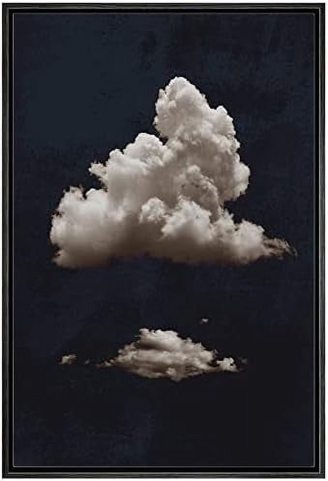 HFDF Canvas Print Wall Art High Contrast White Storm Clouds Dark Sky ...