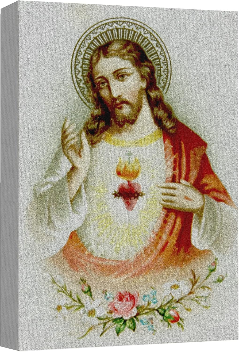 HFDF Canvas Print Wall Art Italian Renaissance Sacred Heart Jesus ...
