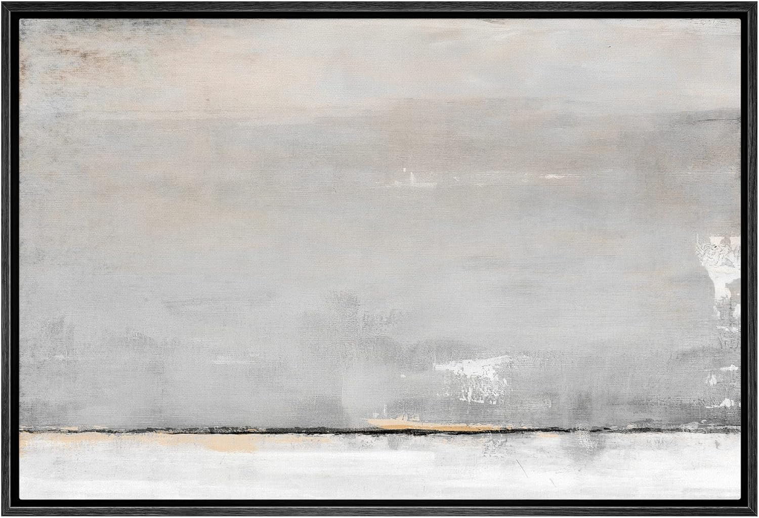 HFDF Canvas Print Wall Art Pastel Gray Yellow Watercolor Landscape ...