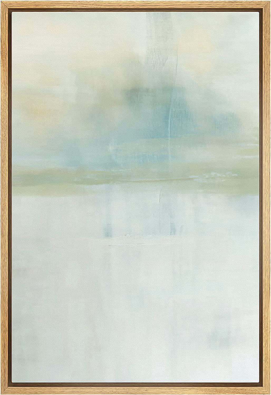 HFDF Canvas Print Wall Art Pastel Pink, Yellow & Green Paint Strokes ...