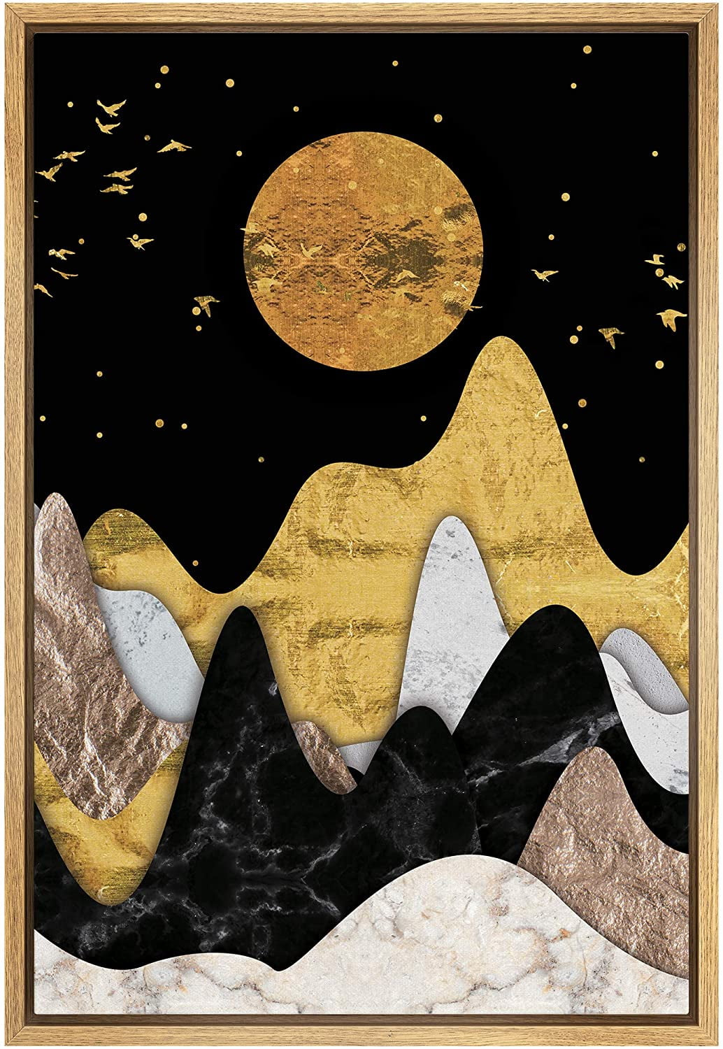 HFDF Canvas Print Wall Art Rainbow Circle Array Geometric Shapes ...