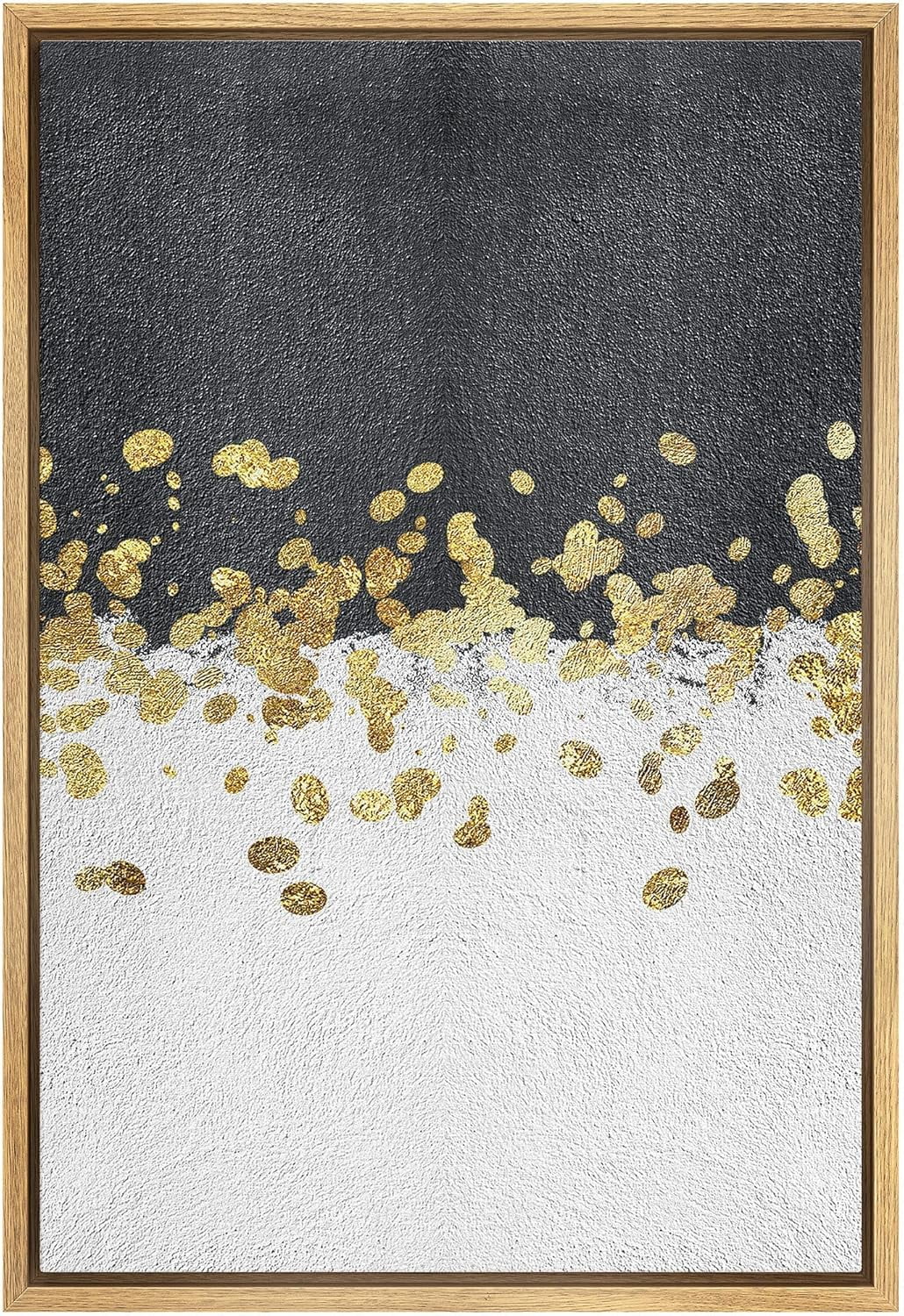 HFDF Canvas Print Wall Art Retro Gold Sage Green Gray Geometric Color ...