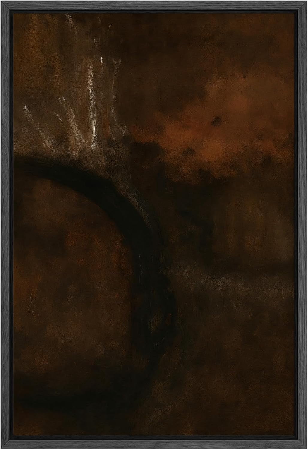 HFDF Canvas Print Wall Art Warm Ember Abstract Deep Charcoal and Burnt ...