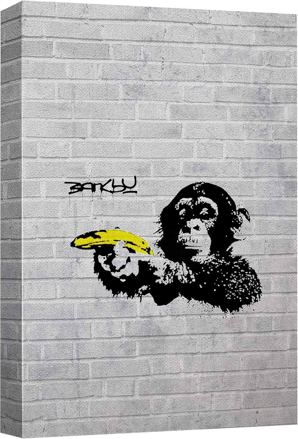 HFDF Canvas Prt Wall Art Banksy British Artist Spray Pat Monkey Banana ...