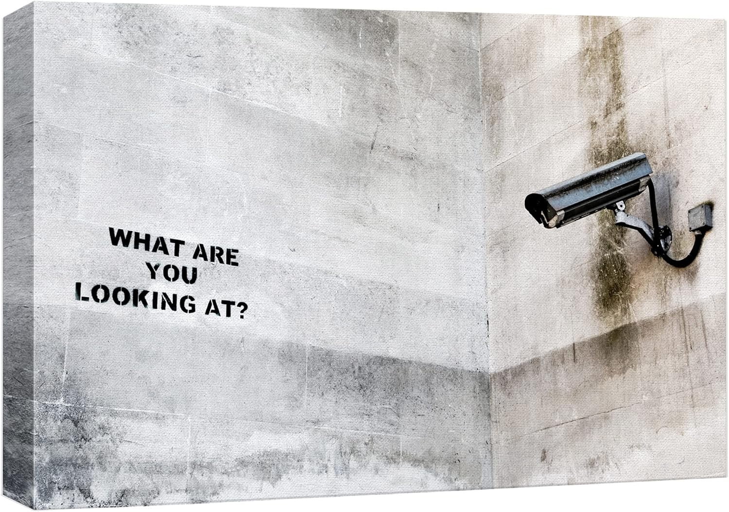 HFDF Canvas Prt Wall Art Banksy Surveillance Camera on Wall Graffiti ...