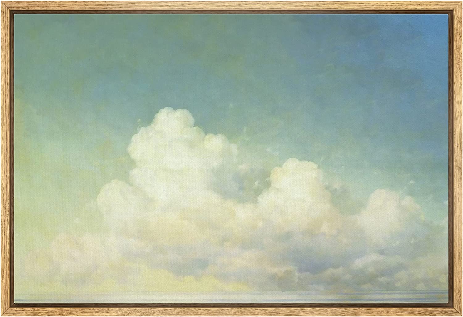HFDF Canvas Prt Wall Art Blue Teal Sky Cloudy Morng Horizon Nature ...
