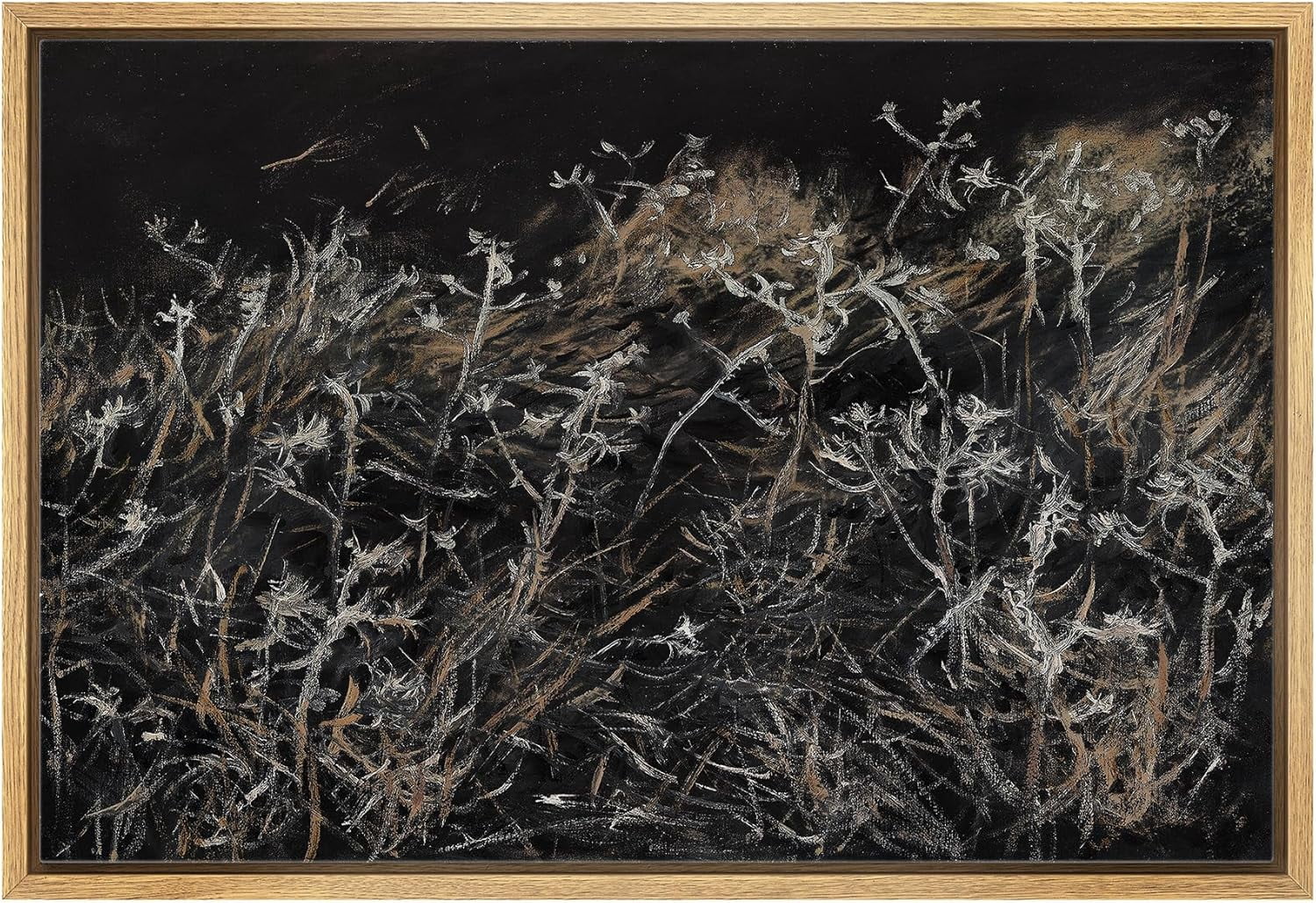 HFDF Canvas Prt Wall Art Dark Wild Meadow Abstract Botanical Nightscape ...