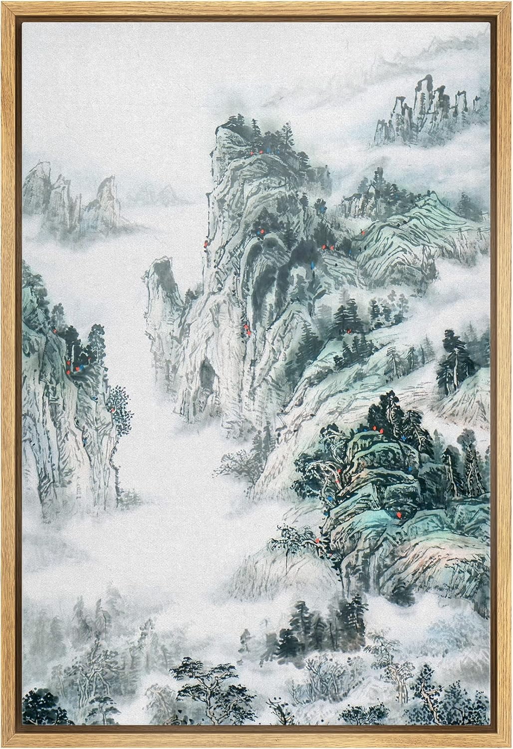 HFDF Canvas Prt Wall Art Misty Green Mounta Forest Nature Wilderness ...