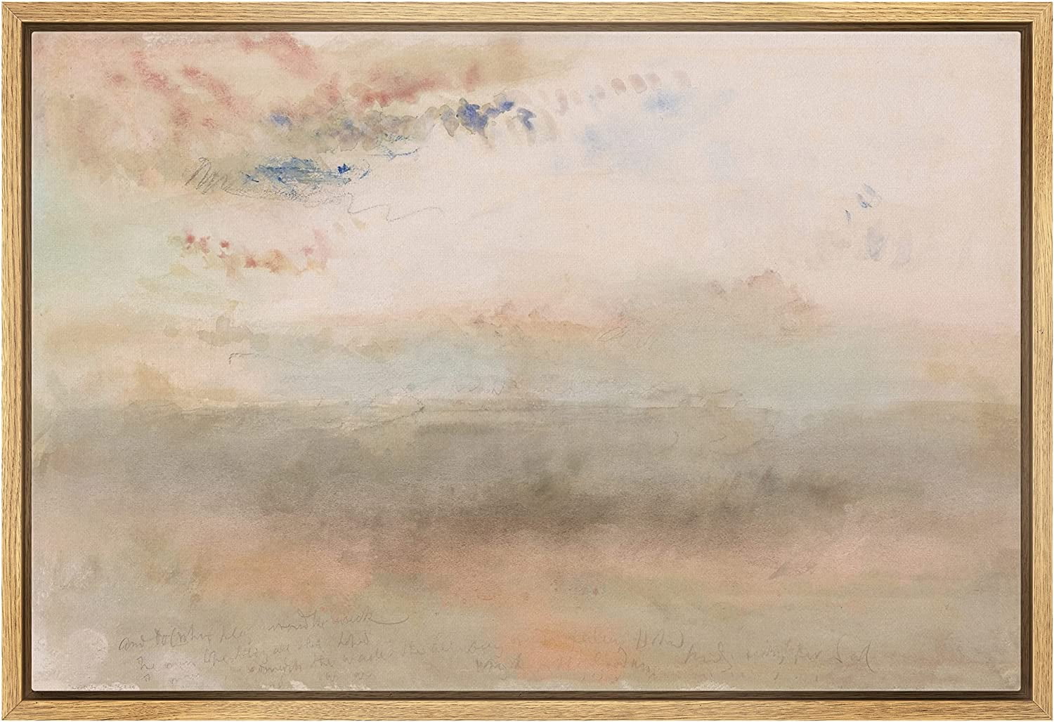 HFDF Canvas Prt Wall Art Pastel Watercolor Tan Pat Landscape Nature ...