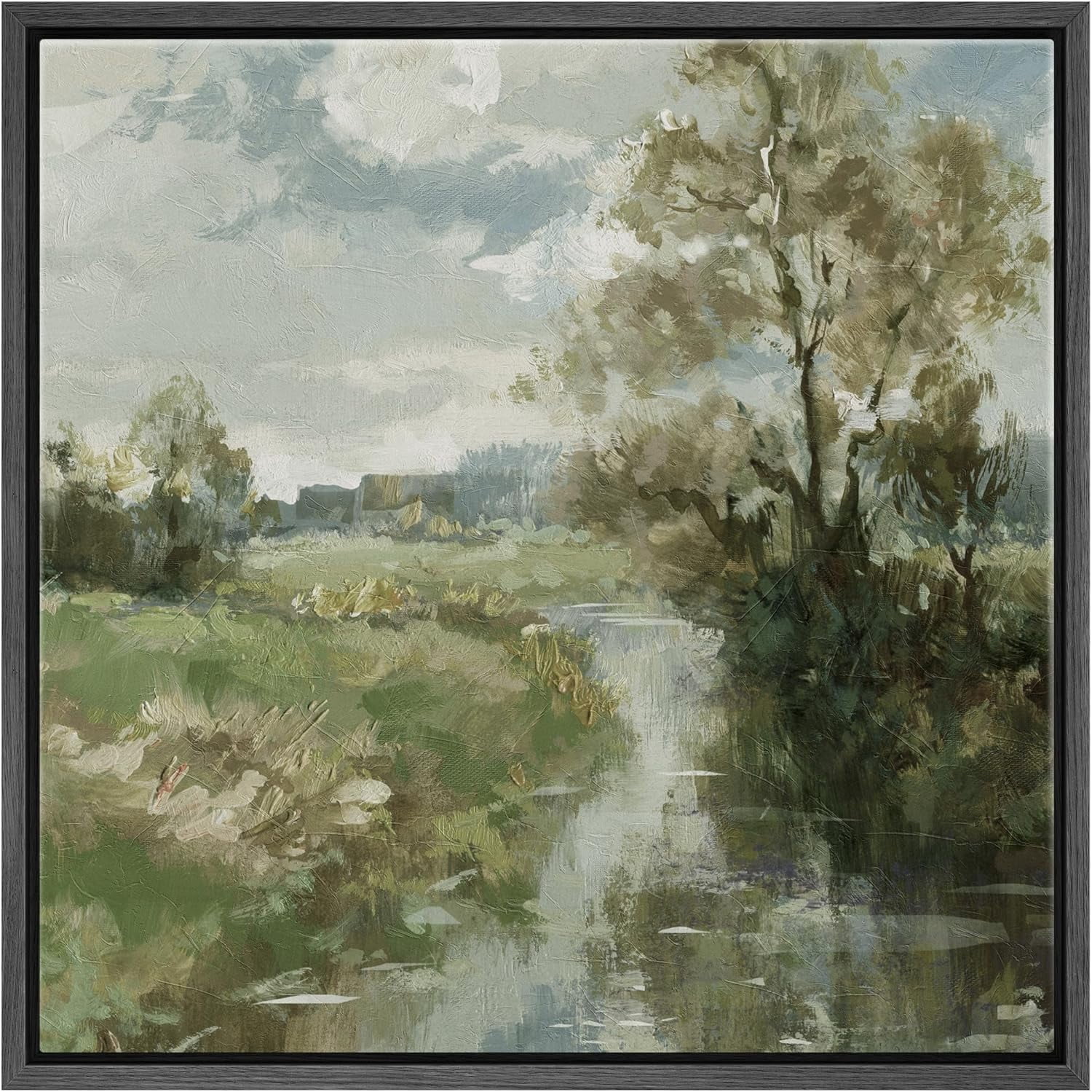 HFDF Canvas Prt Wall Art Pastoral River Landscape Serene Nature ...