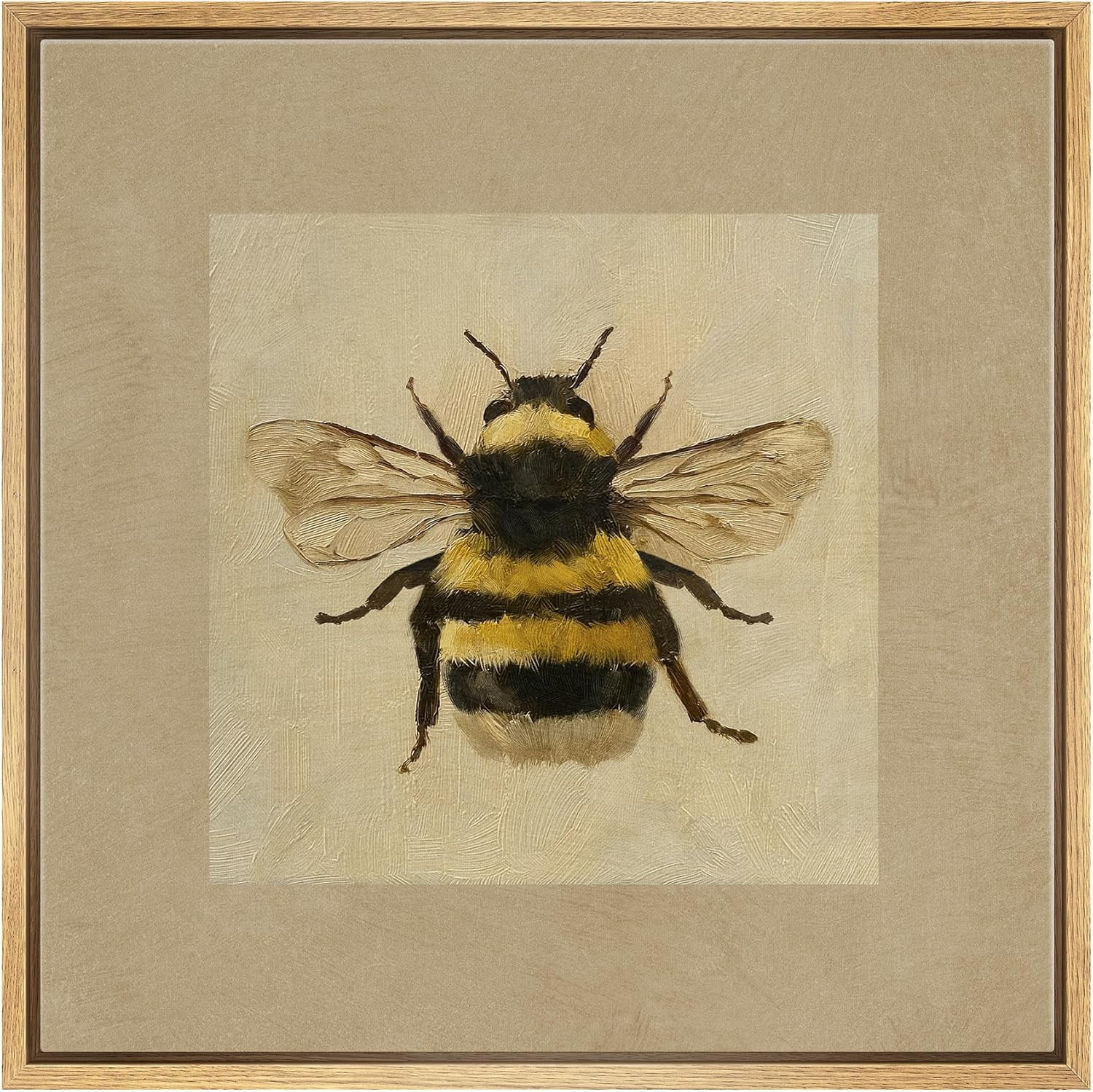 HFDF Canvas Prt Wall Art Vtage Bumblebee Rustic Nature-spired sect ...