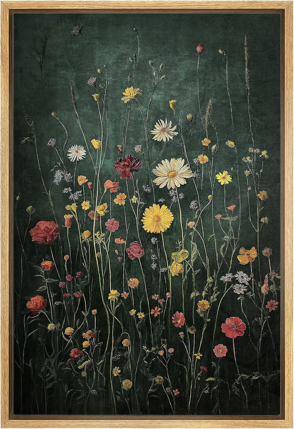 HFDF Canvas Prt Wall Art Wildflower Meadow Botanical Nature-spired ...