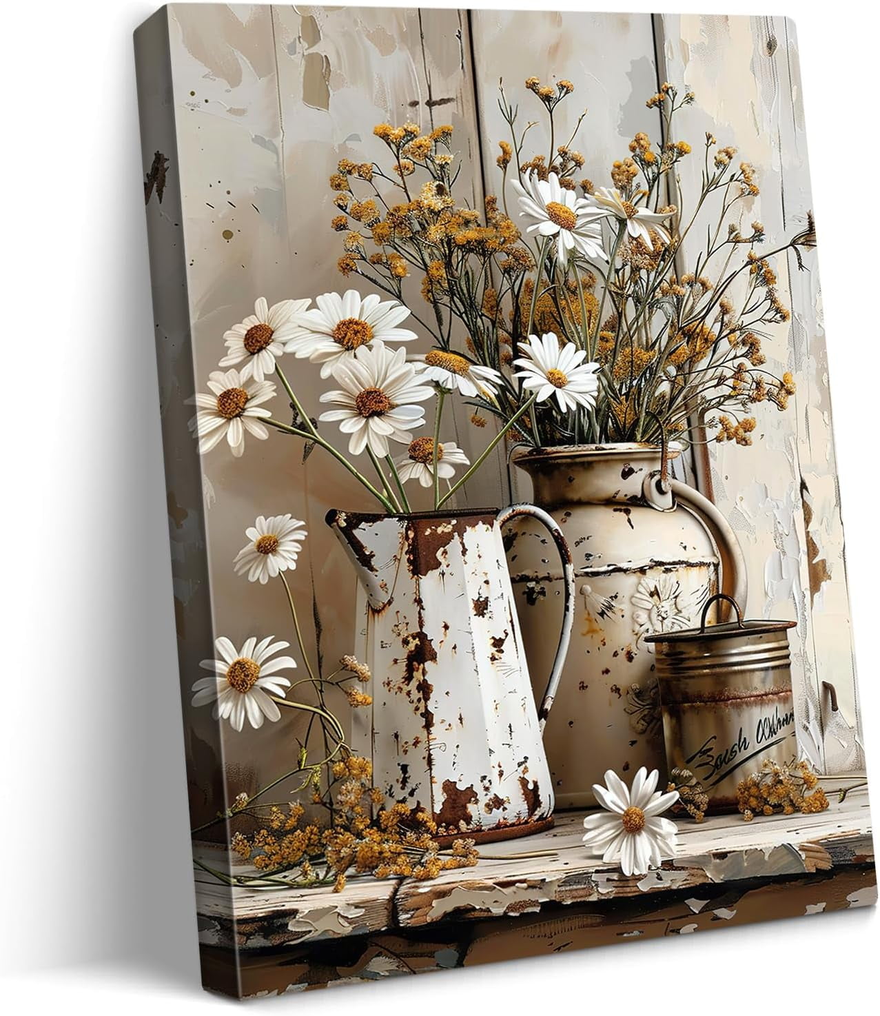 HFDF Canvas Wall Art Night Owl Double Exposure Photo Wood Panel Animals ...