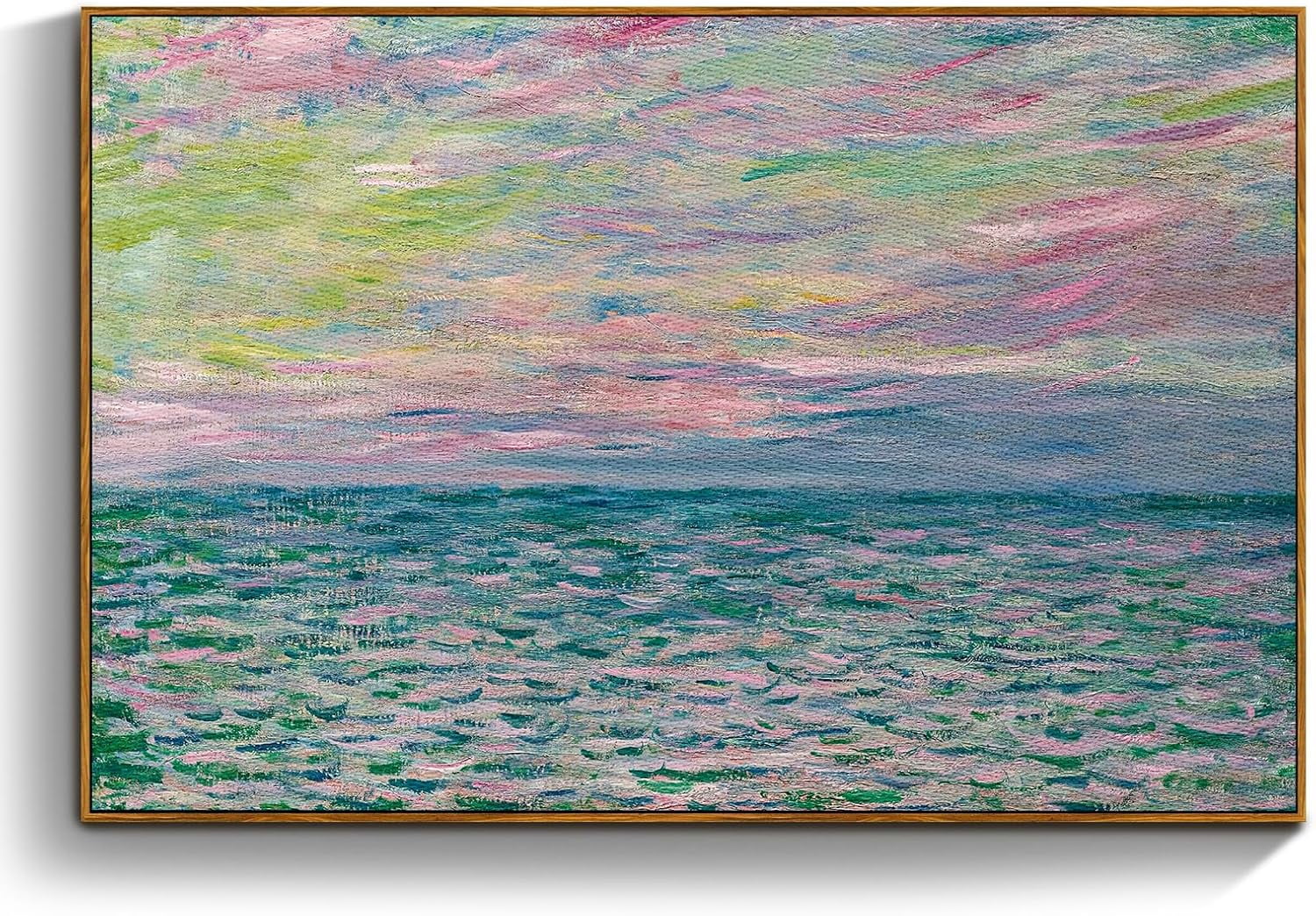 HFDF Canvas Wall Art, Ocean Sunset Vtage Landscape Patg, Sea Dusk ...