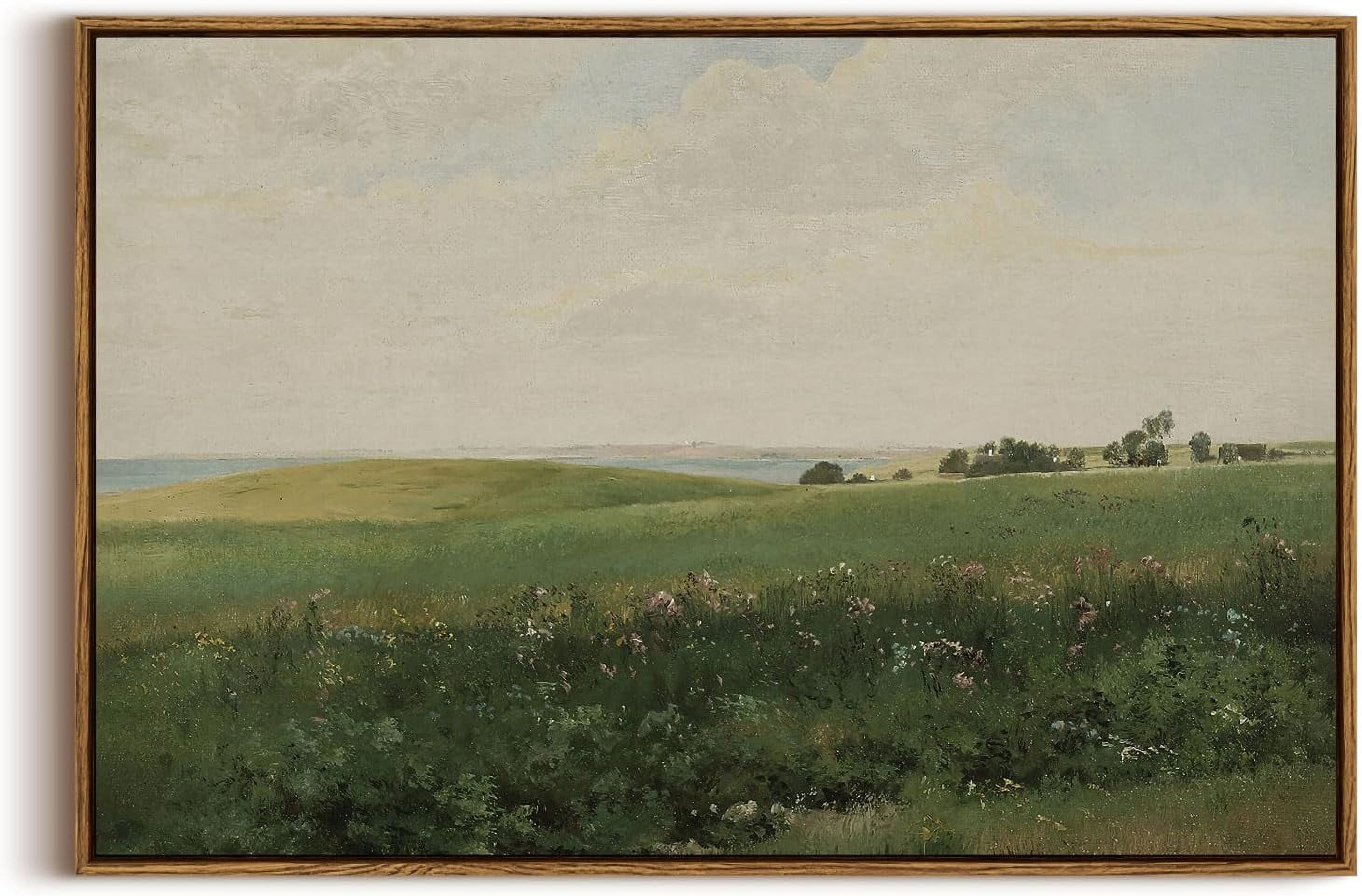 HFDF Canvas Wall Art Vtage Decor, Farmhouse Decor, Vast Grassland ...