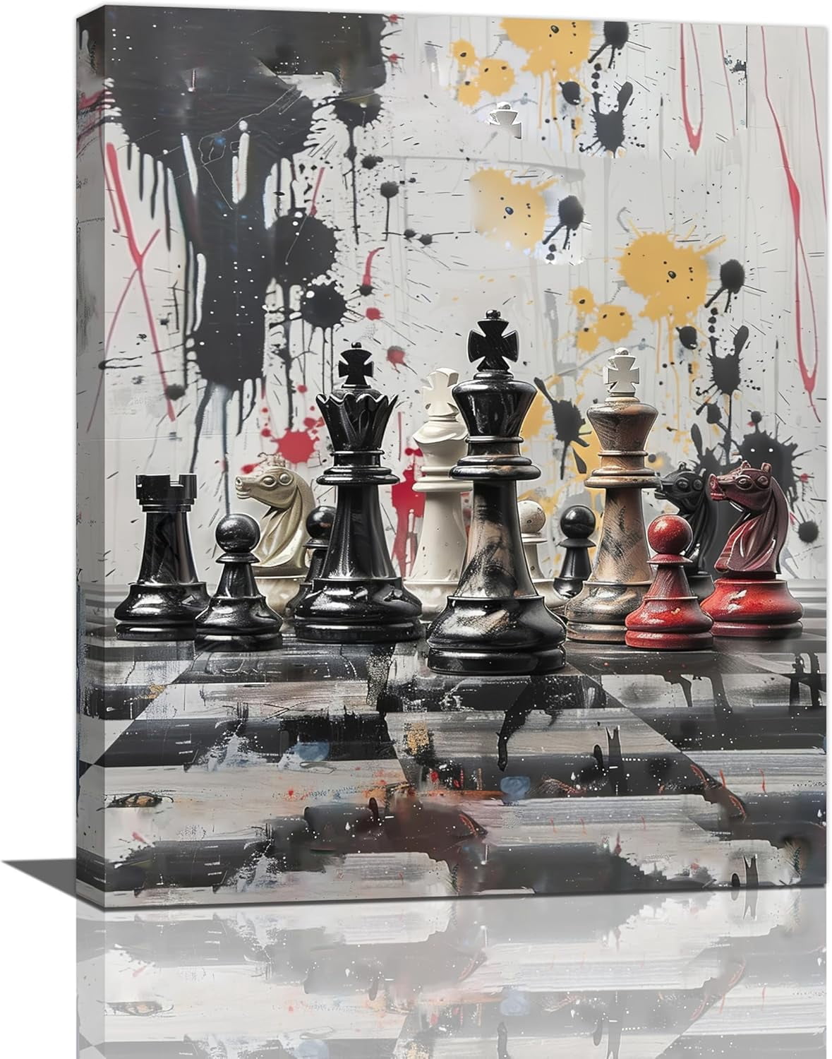 HFDF Chess Wall Arttelligence Game Room Pictures Wall Decor Graffiti ...