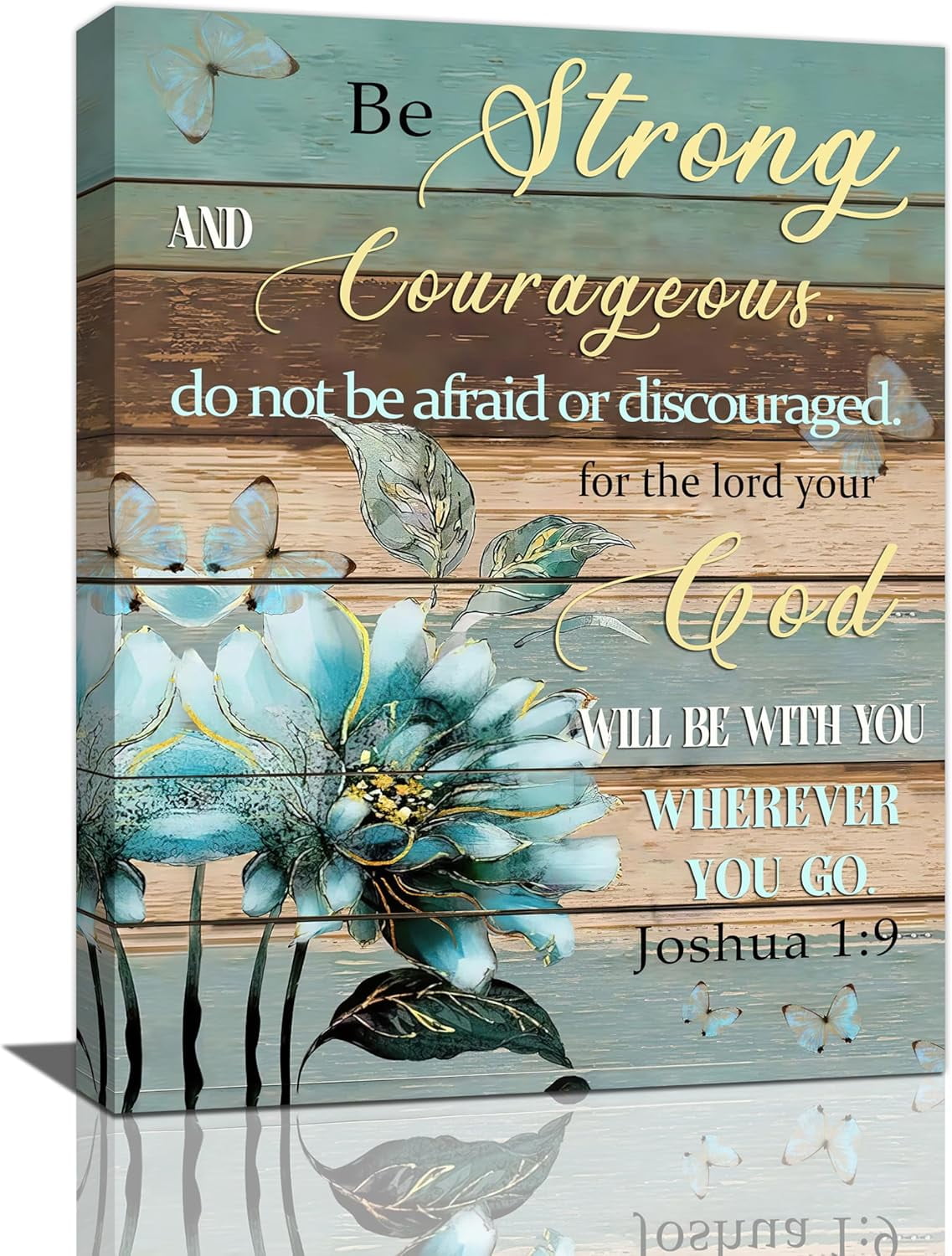 HFDF Christian Wall Art Bible Verse Floral Pictures Wall Decor ...