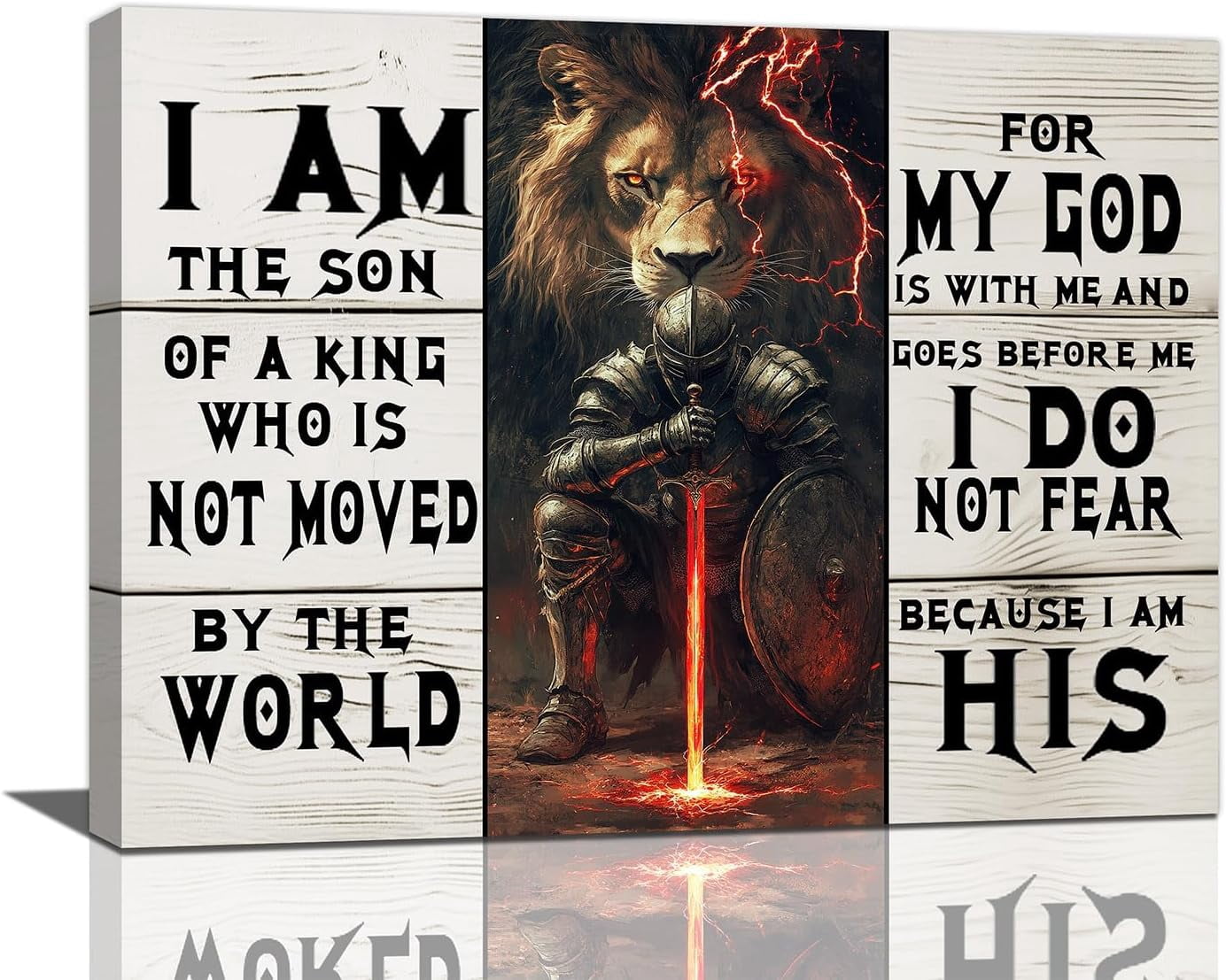 HFDF Christian Wall Art Bible Verse Scripture Pictures Wall Decor, Lion ...