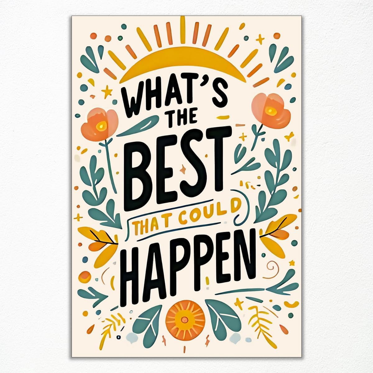 HFDF Daily Remder Positive Wall Art, Positive Affirmation Quote Wall ...