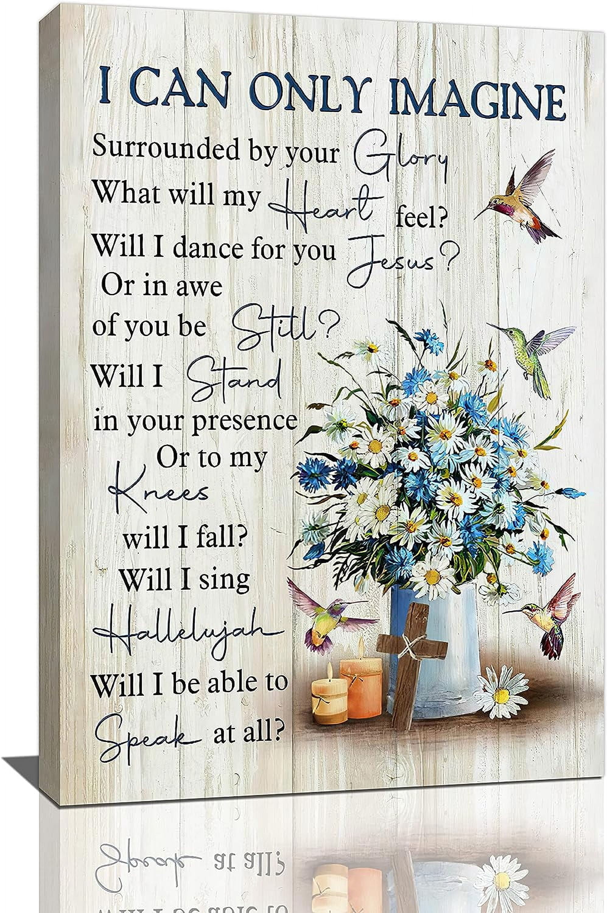 HFDF Daisy Canvas Wall Art Daisies Hummgbirds Pictures Wall Decor White ...