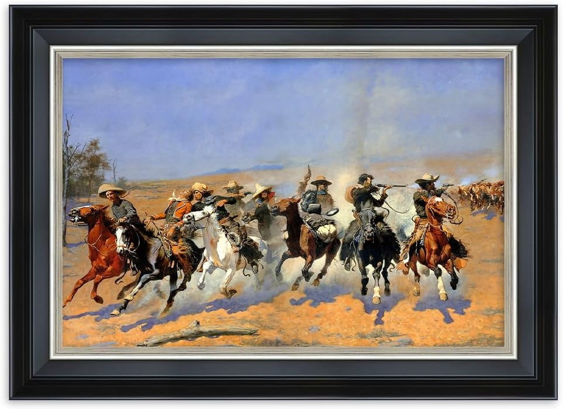 HFDF - A Dash for the Timber by Frederic Remgton. Giclee Prts on Canvas ...